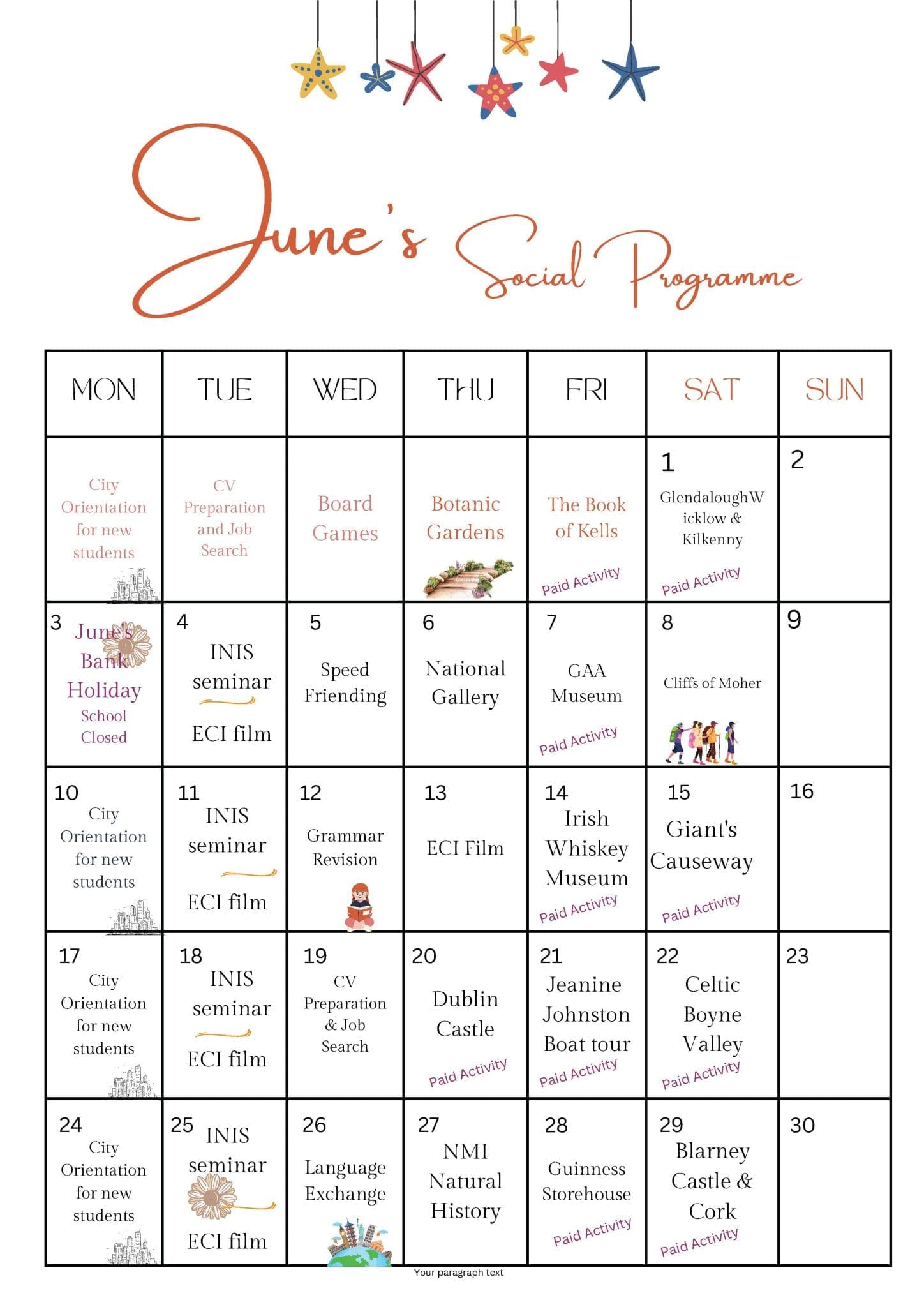 June 2024 Social Programme - Emerald Cultural Institute